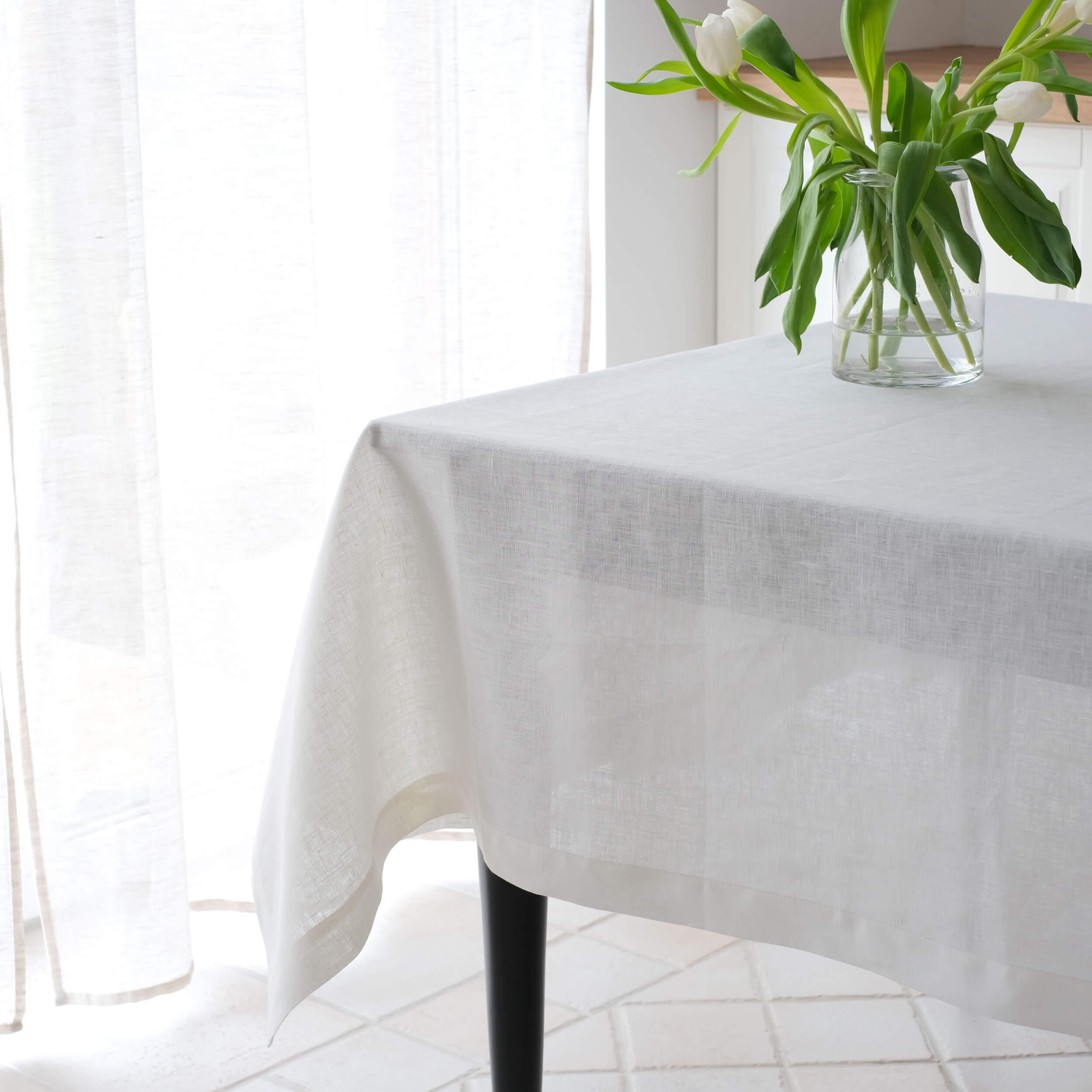 Square Linen Tablecloth in All Sizes | The Skullery
